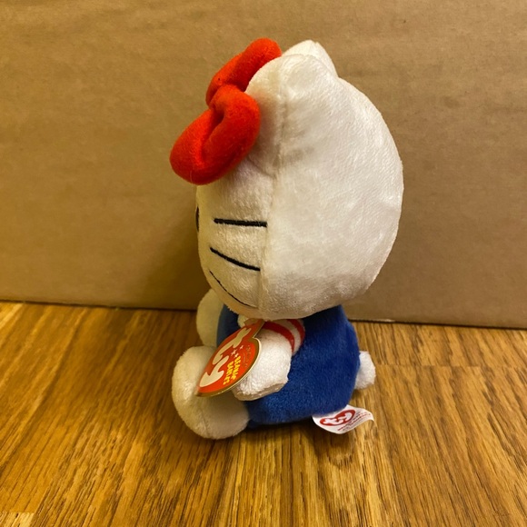 Hello Kitty | Toys | New Hello Kitty With Blue Overalls Ty Beanie Baby ...